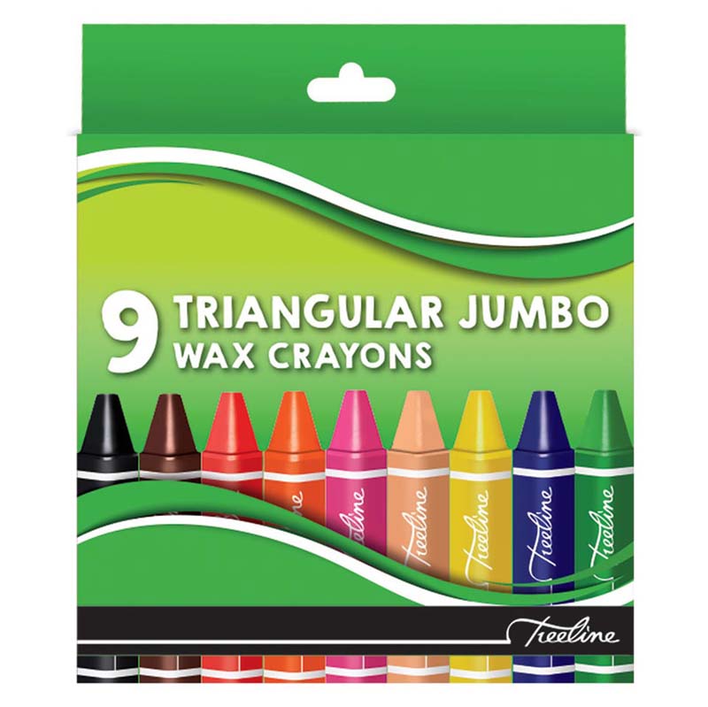 TRIANGULAR JUMBO WAX CRAYON 9’S – Your Door