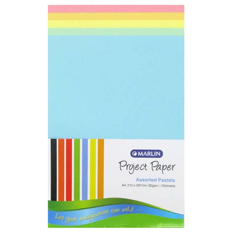 A4 80G PASTEL COLOUR PROJECT PAD - Your Door